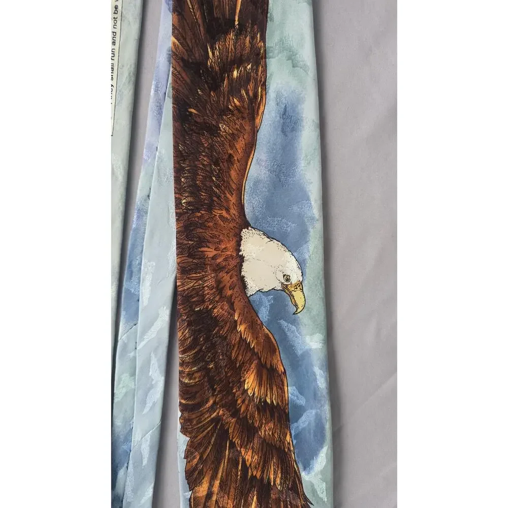 Unknown | Accessories | Tie Mens Blue Sky Eagle Isaiah 43 Silk ...